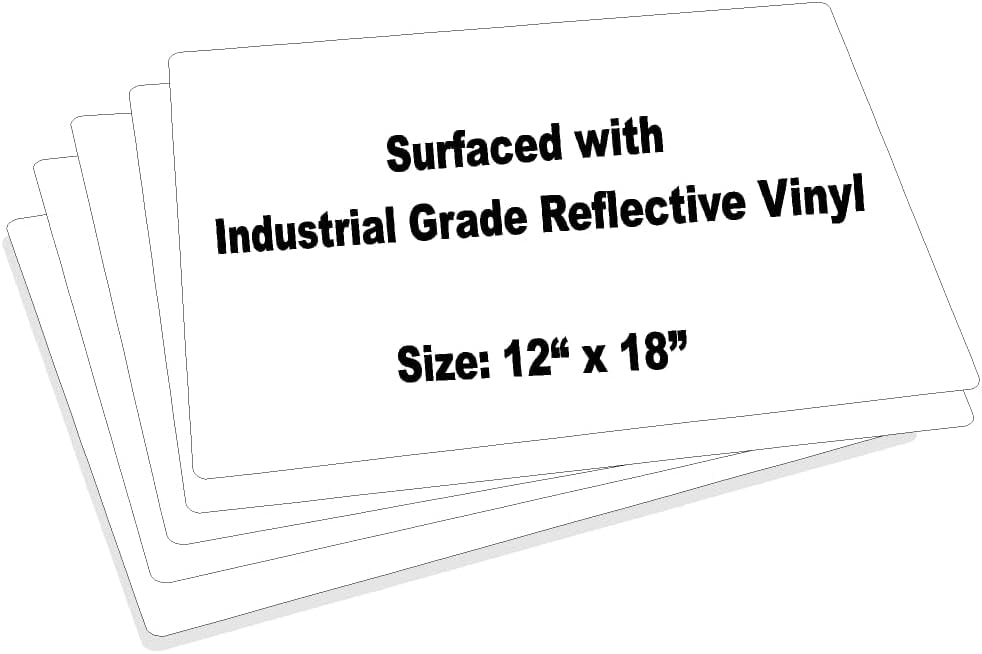 Blank Reflective Metal Sign (Pack of 5) Made of Aluminum Sheet Metal ...