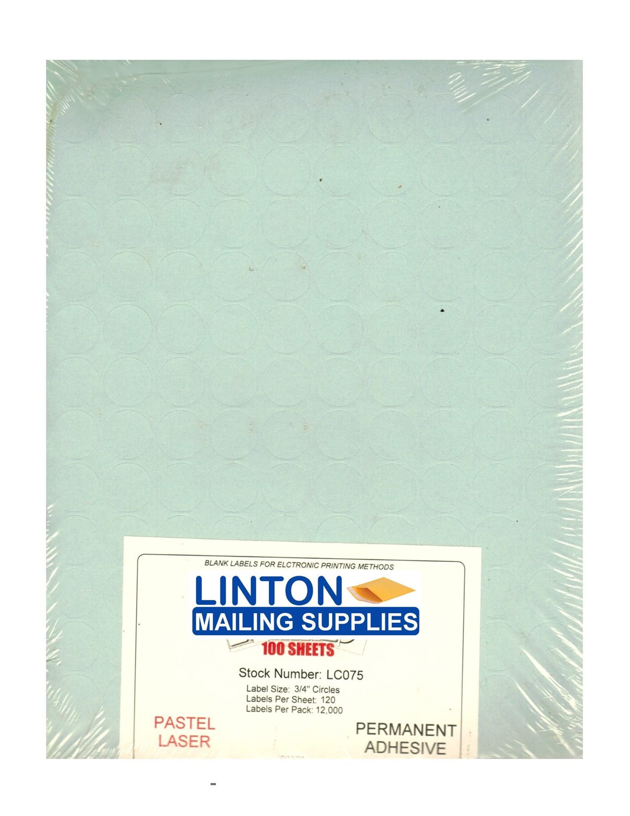 Blank Round Laser Labels, Pastel Blue, 3/4" Diameter, 120 Labels Per ...