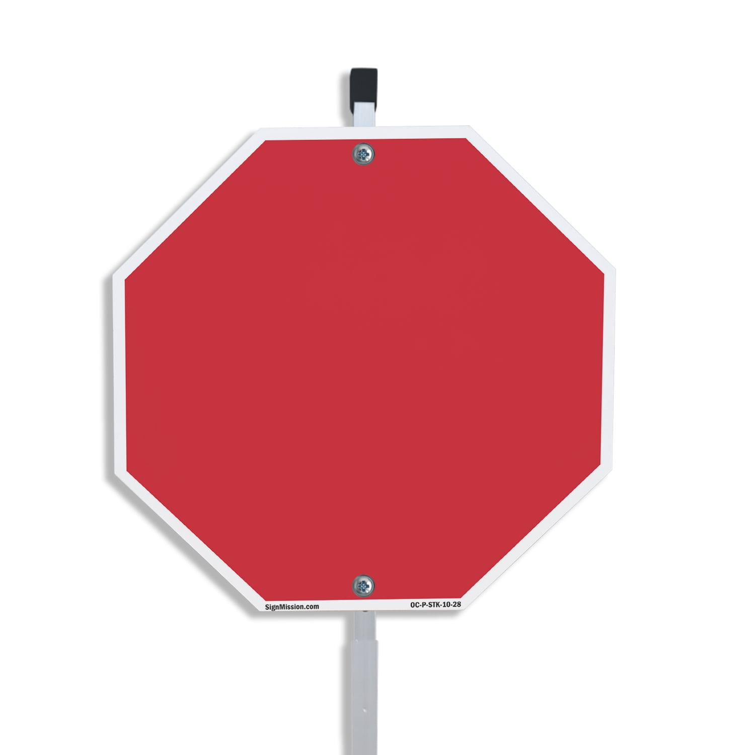 Blank Sign Red Background 10 inch X 10 inch Octagon Plastic Sign with ...
