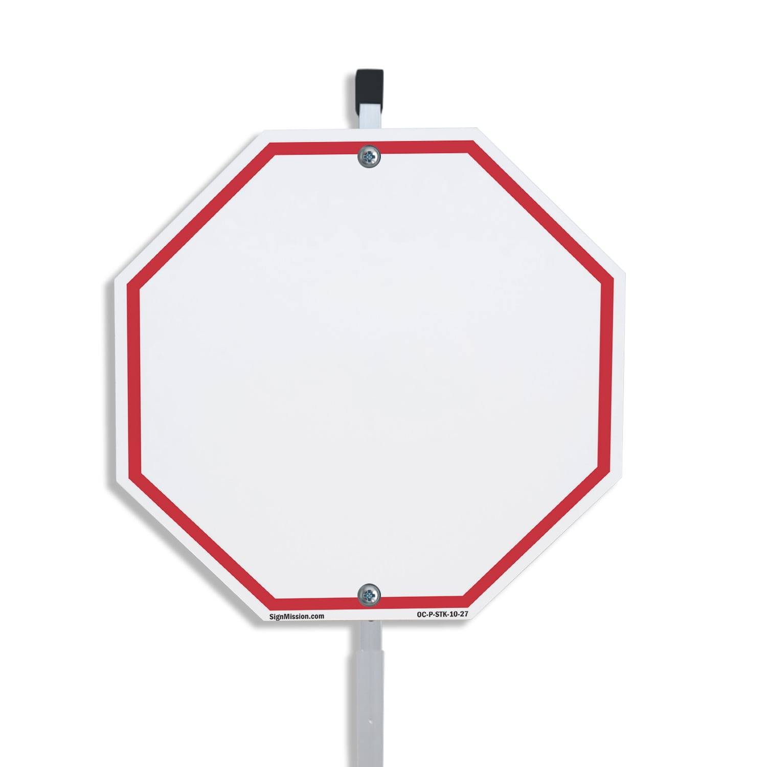 Blank Sign White Background 10 inch X 10 inch Octagon Plastic Sign with ...