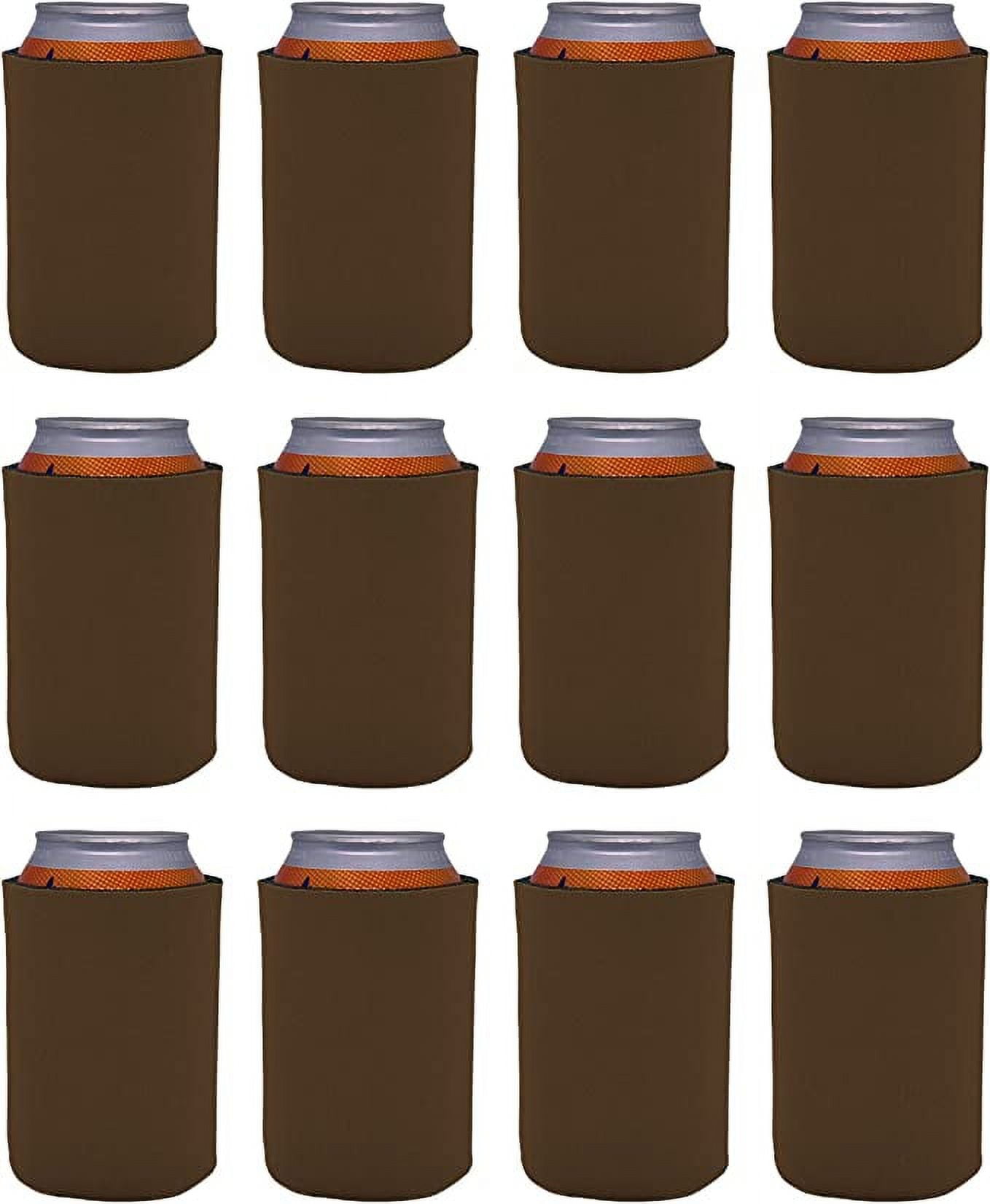 Blank Soft Foam Collapsible Can Coolie (Brown, 12 Pack) - Walmart.com