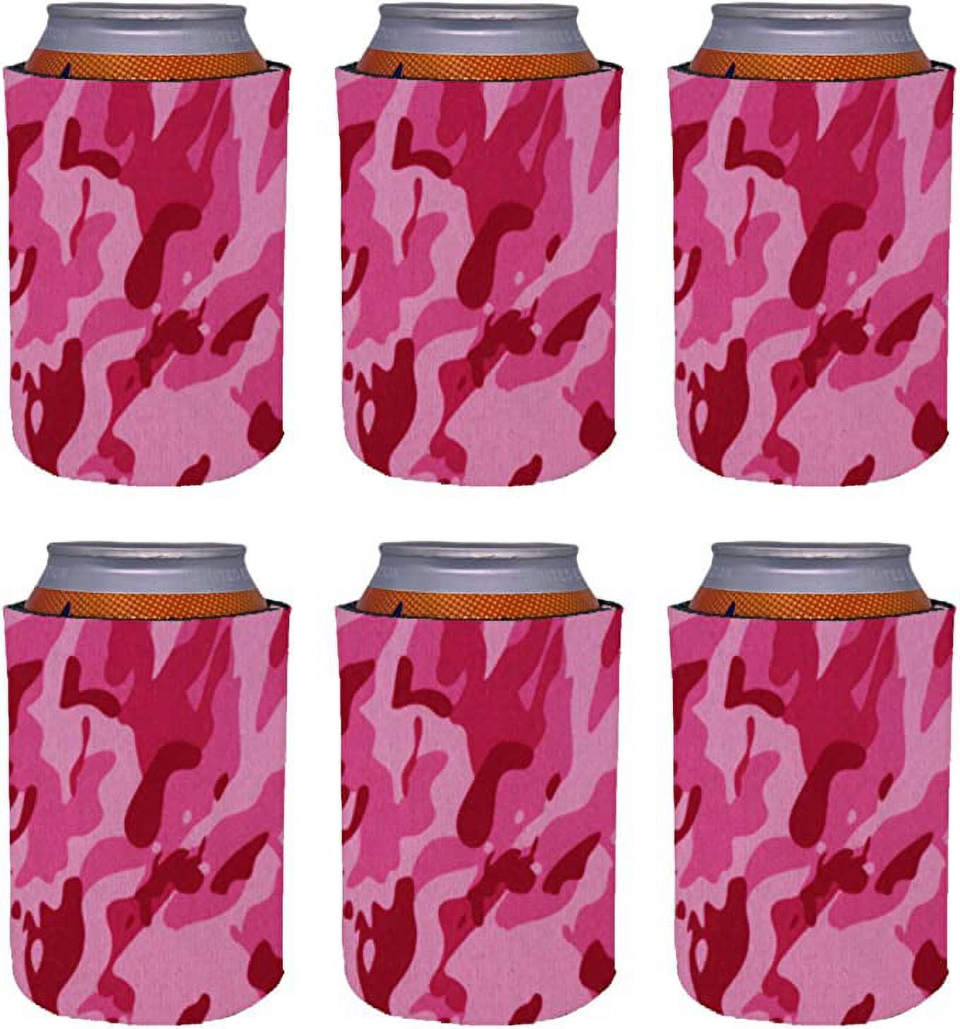 Blank Soft Foam Collapsible Can Coolie (Pink Camo, 6 Pack) - Walmart.com