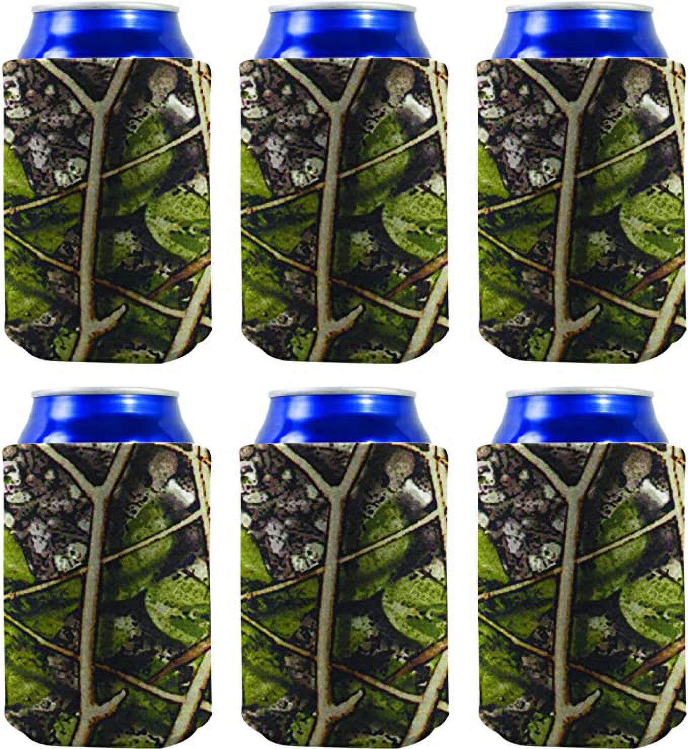 Blank Soft Foam Collapsible Can Coolie (True Life Camo, 6 Pack ...