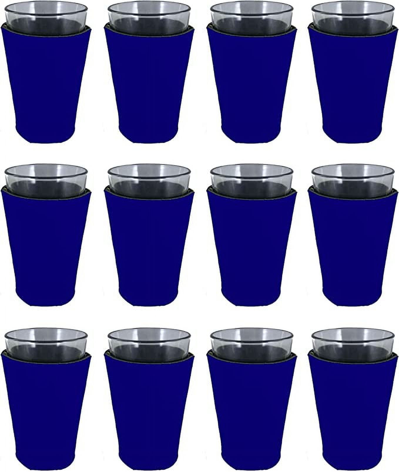 Blank Soft Foam Collapsible Pint Glass Coolie (12 Pack, Royal Blue ...