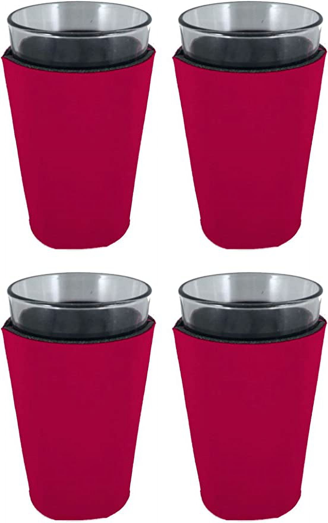 Blank Soft Foam Collapsible Pint Glass Coolie (4 Pack, Magenta ...