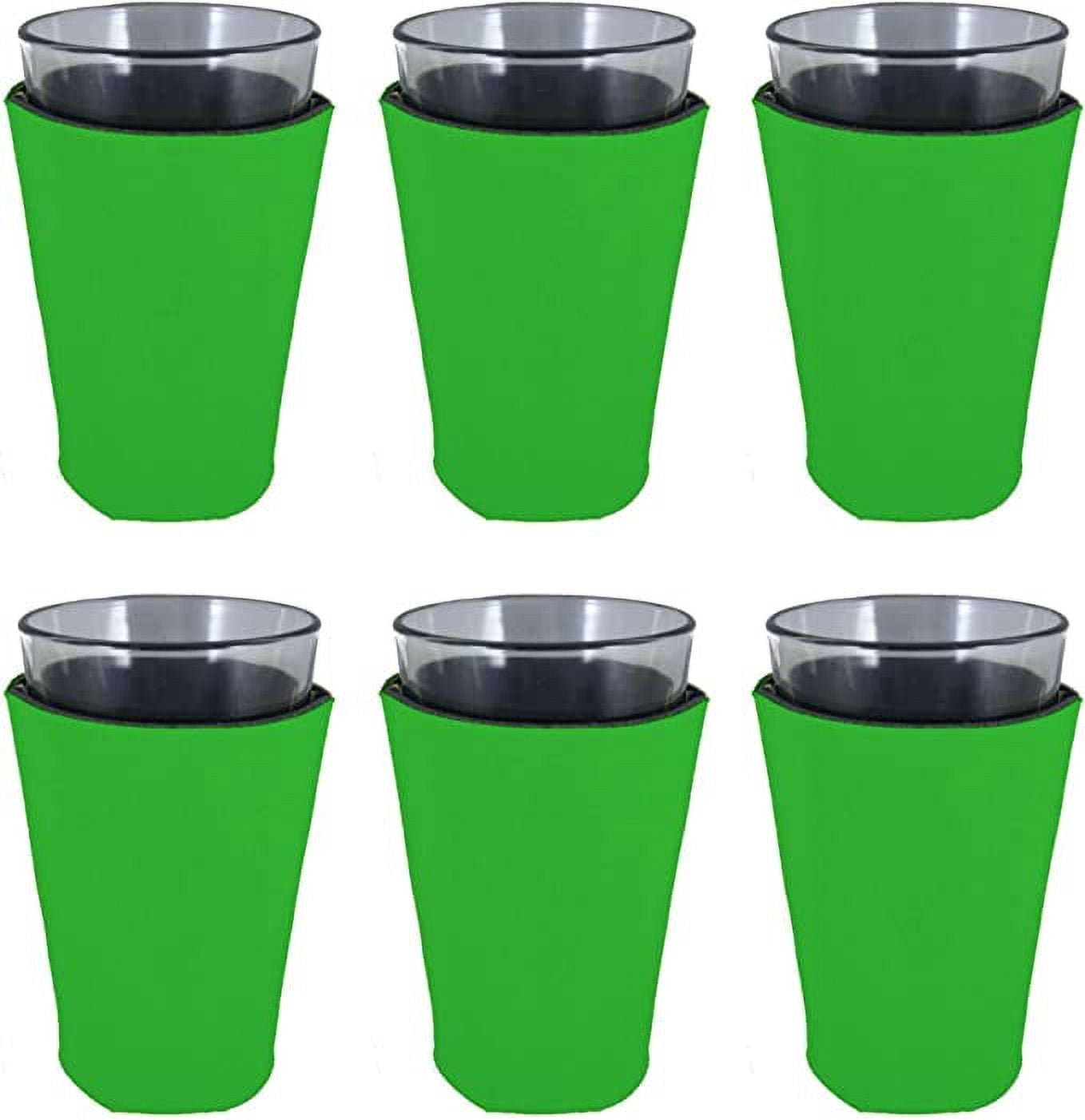 Blank Soft Foam Collapsible Pint Glass Coolie (6 Pack, Neon Green ...