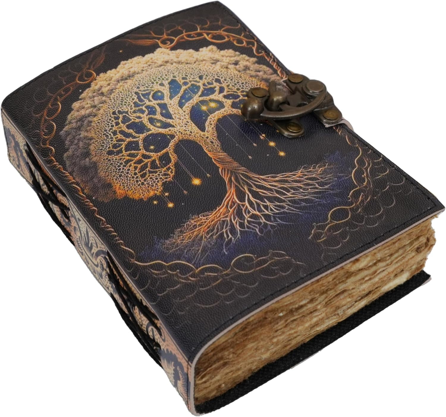 Blank Spell Book of Shadows Journal with Lock Clasp Vintage Handmade ...