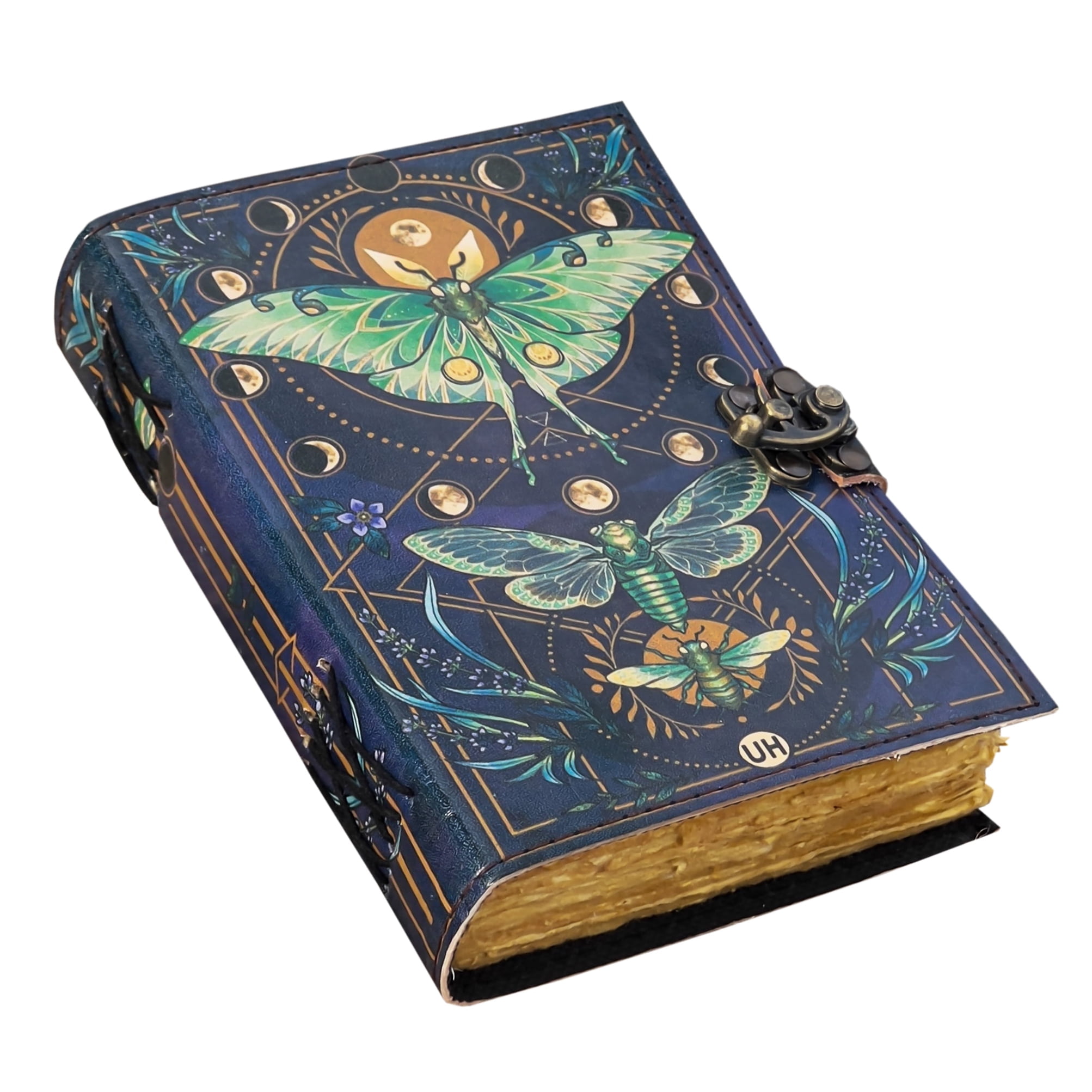 Blank Spell Book of Shadows Journal with Lock Clasp Vintage Handmade ...