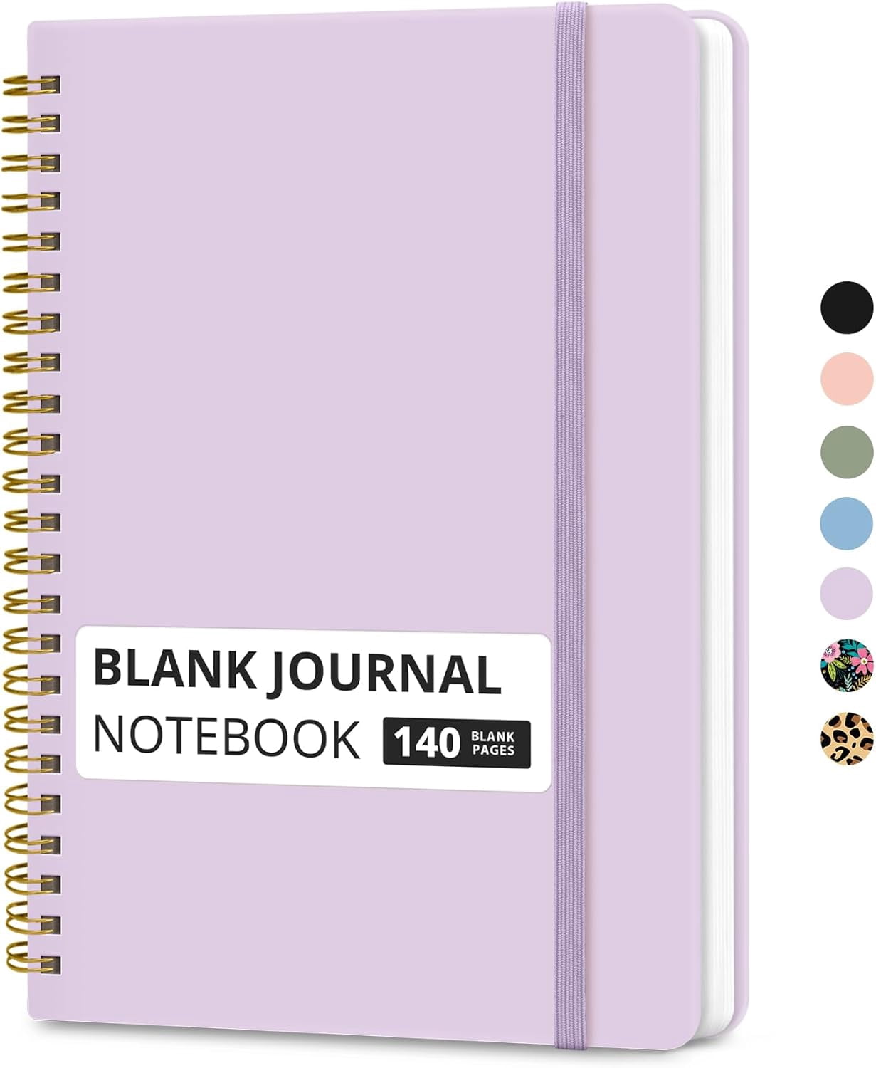 Blank Spiral Journal Notebook for Women & Men, 140 Pages, Sketch Book ...
