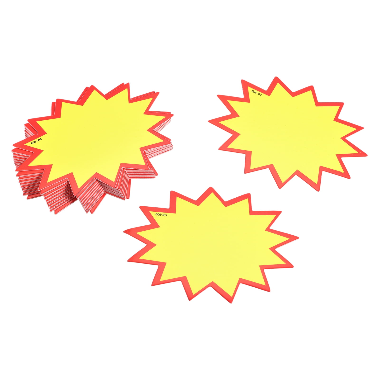 Blank Star Burst Sale Signs Price Tags Paper Pricing Labels 90x70mm ...