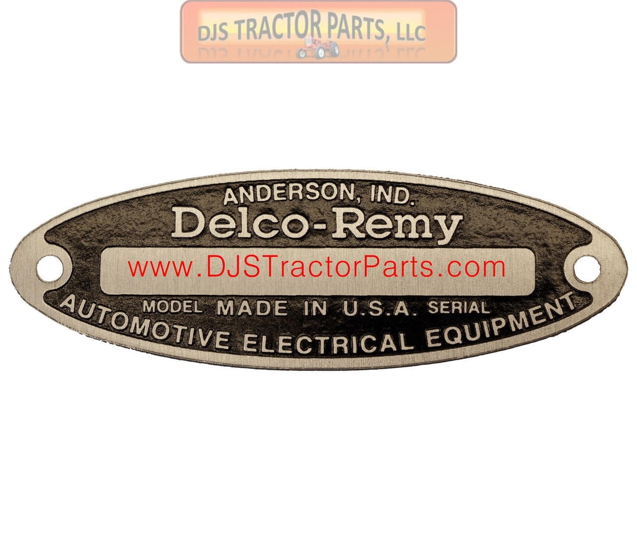 Blank Starter Tag, Generator Tag, Distributor Tag - 6 Volt Delco Remy w ...