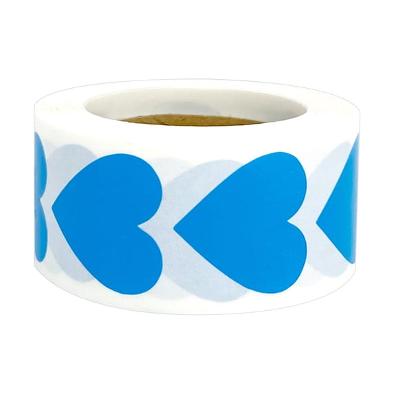 Blank Stickers, Self-Adhesive Heart-Shaped Labels Roll, 500 Count ...