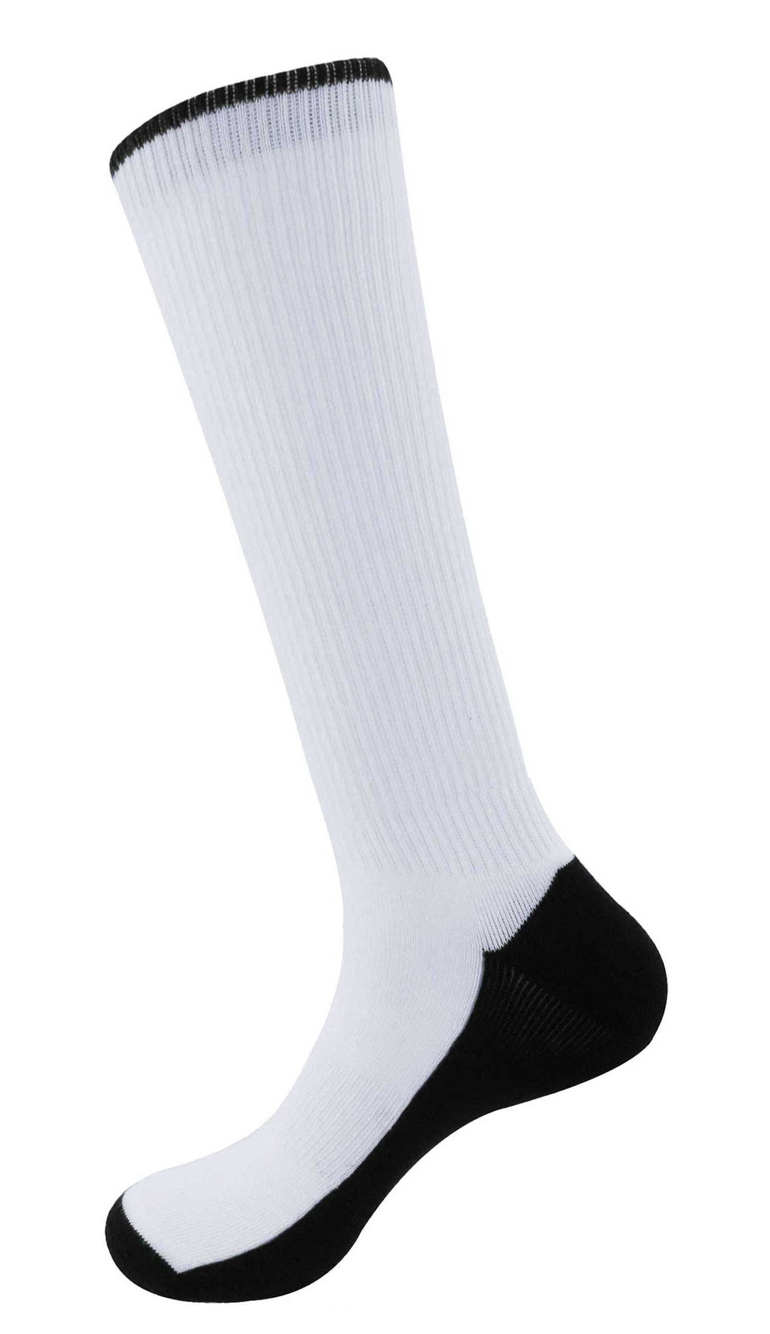 Blank Sublimation Socks SubReady Knee High Socks, White Blank Black ...