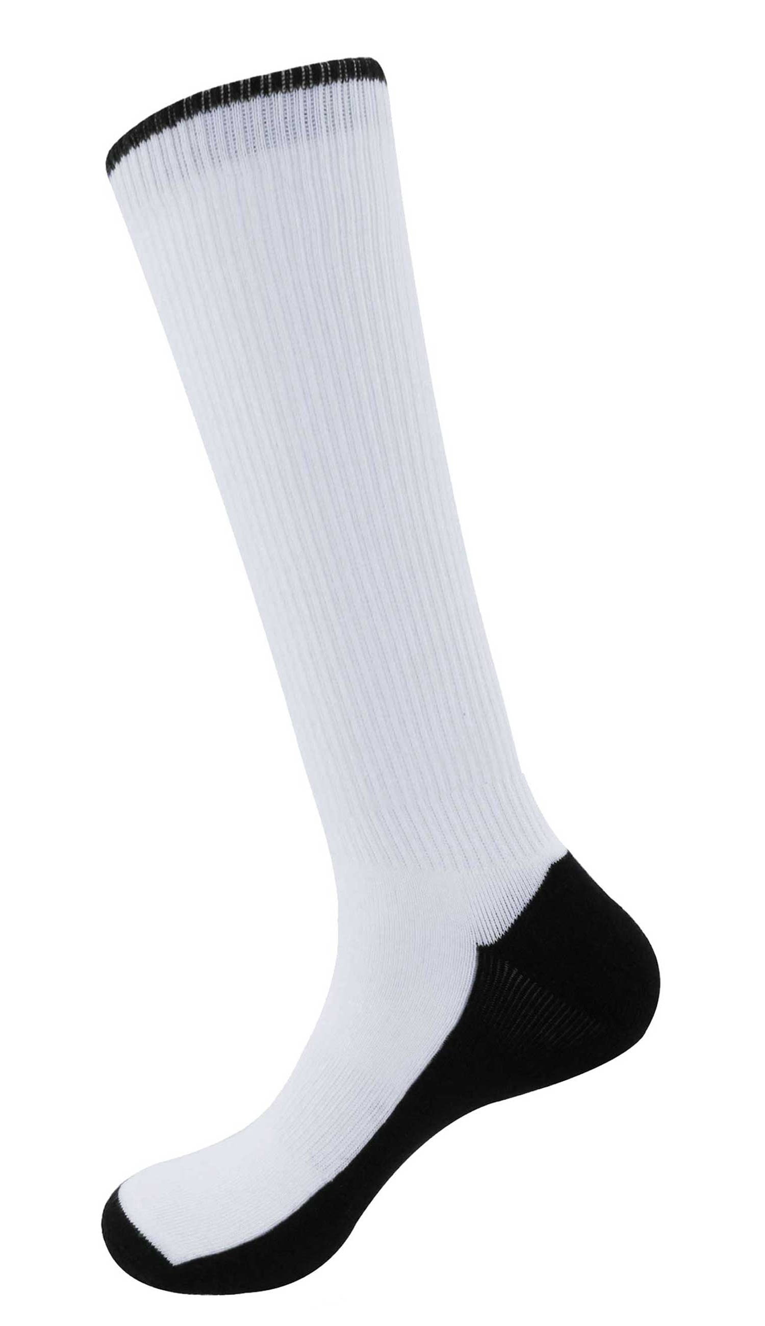 Blank Sublimation Socks SubReady Knee High Socks, White Blank Black ...