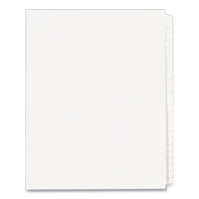 Blank Tab Legal Exhibit Index Divider Set, 25-Tab, Letter, White, Set ...