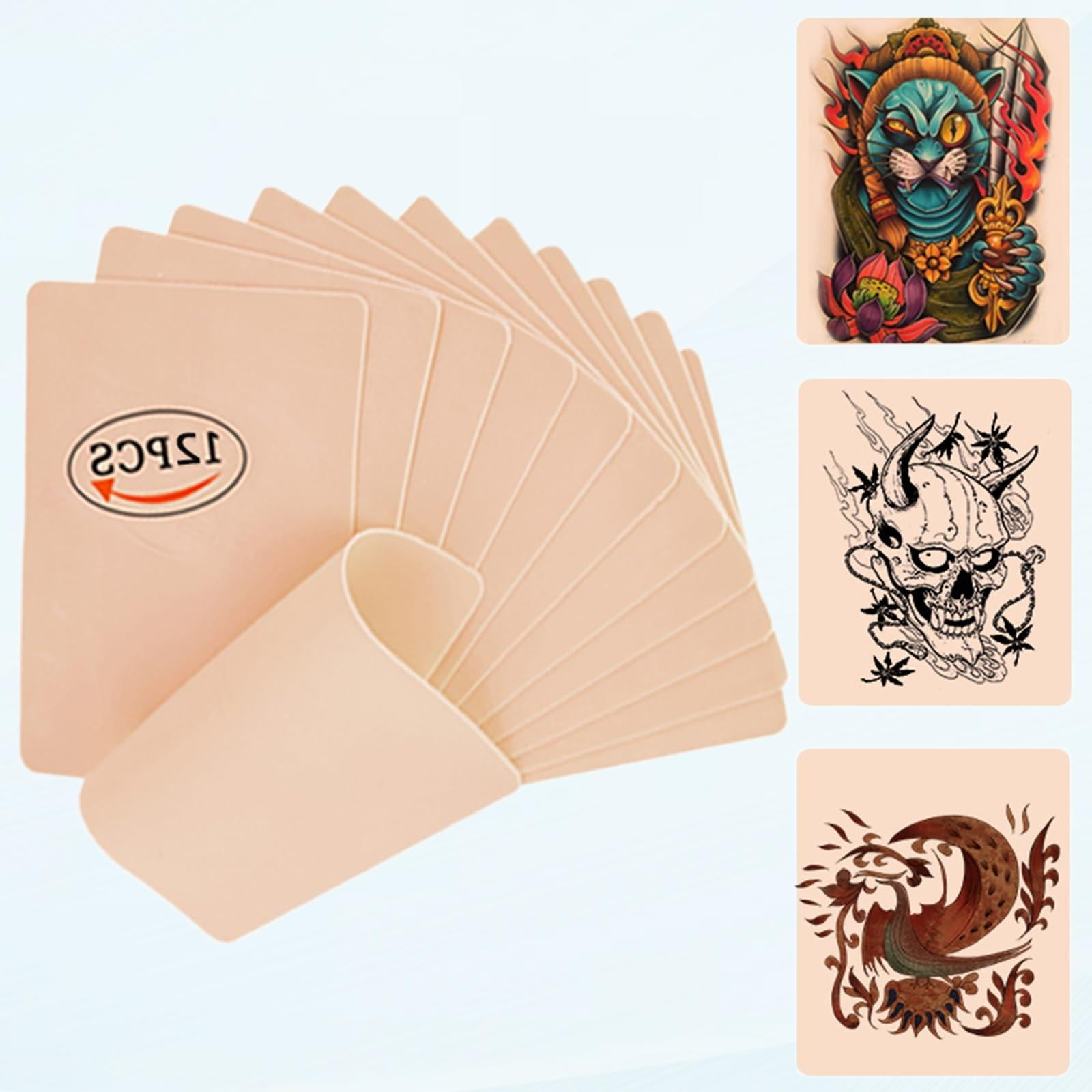 Blank Tattoo Practice Skins - 12-Piece Tattoo Practice Skins - 6" x 8 ...