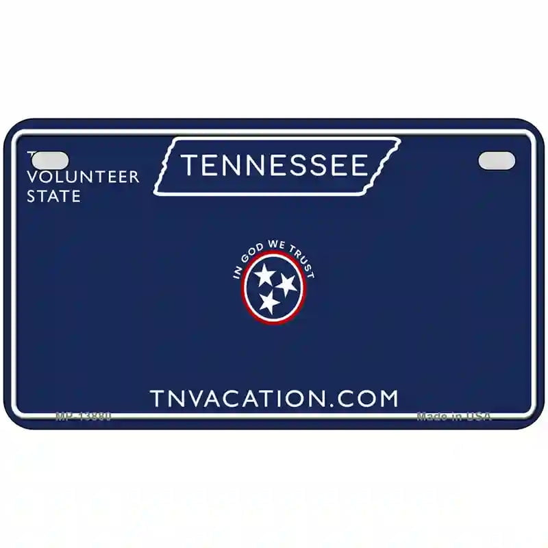 Blank Tennessee Blue Novelty Metal License Plate Tag 7" x 4" Motorcycle ...