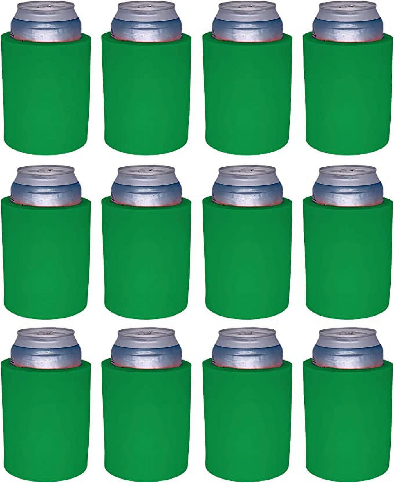 Blank Thick Foam Old School Can Cooler (12 Pack, Kelly Green) - Walmart.com