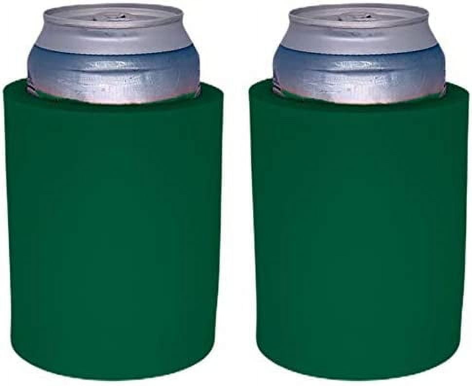 Insulated Thick Foam Old School Can Cooler (2 Pack, Forest Green ...
