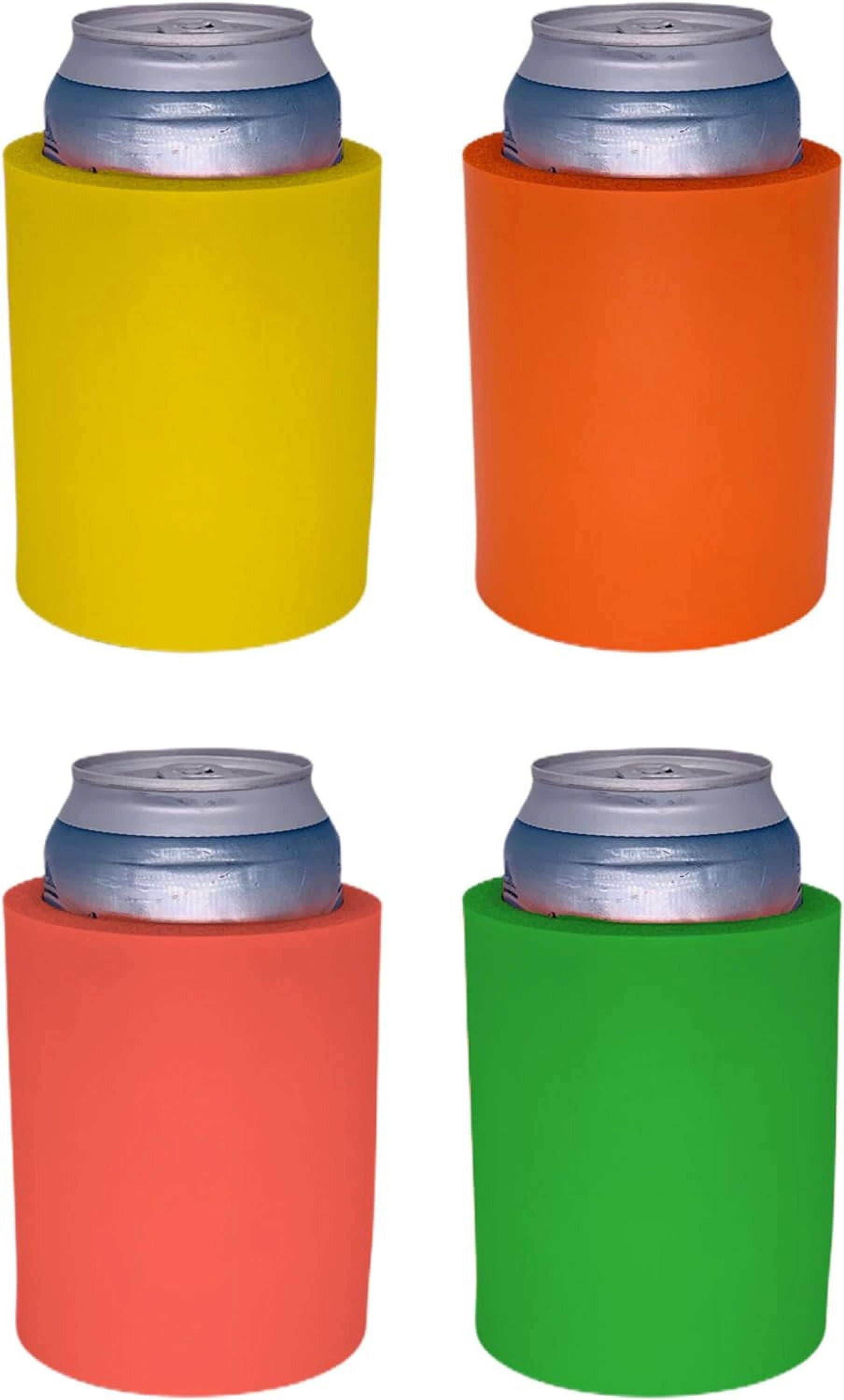 Blank Thick Foam Old School Can Cooler Variety Color Pack (4 Pack ...
