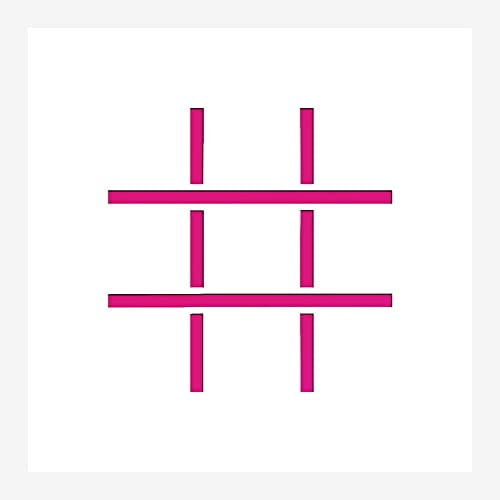 Blank Tic-Tac-Toe Stencil Reusable Sturdy Flexible Transparent 6 x 6 ...