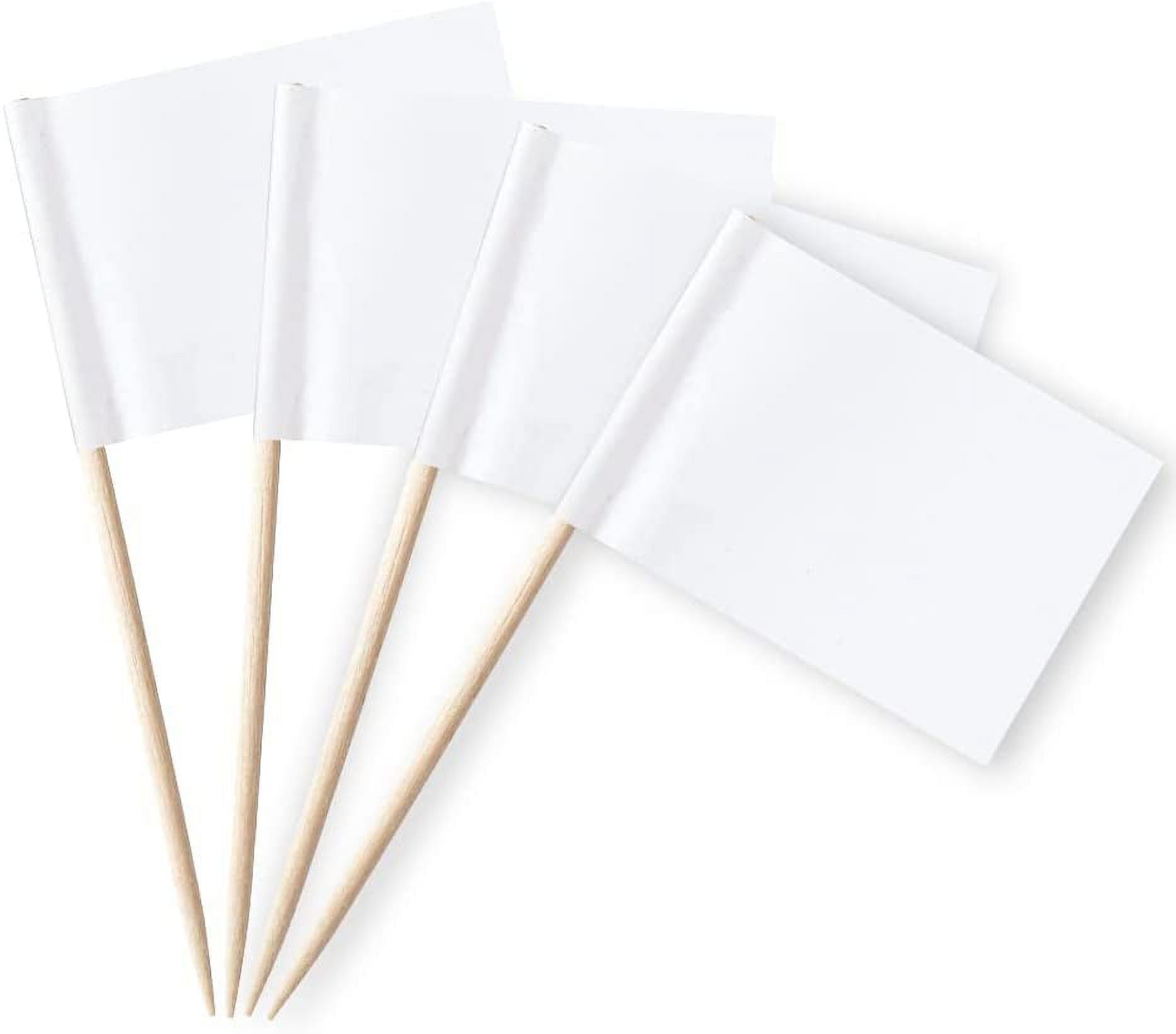 Blank Toothpick Flags Labeling Marking Flag Small Mini Stick Flags for ...