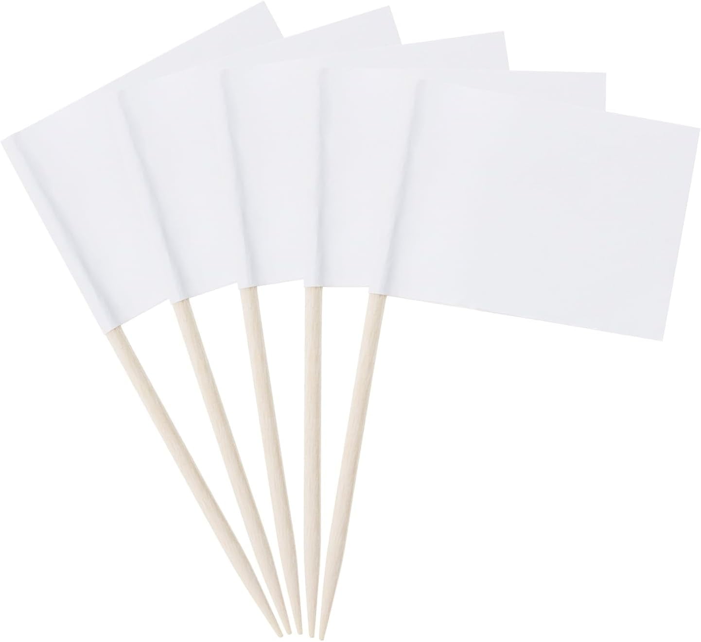 Blank Toothpick Flags Mini Stick Cupcake Toppers Cheese Markers Buffet ...