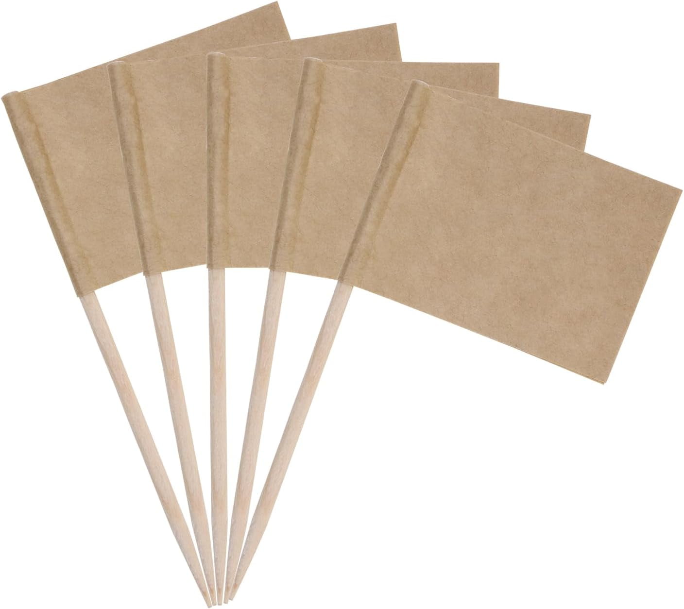 Blank Toothpick Flags Mini Stick Cupcake Toppers Cheese Markers Buffet ...