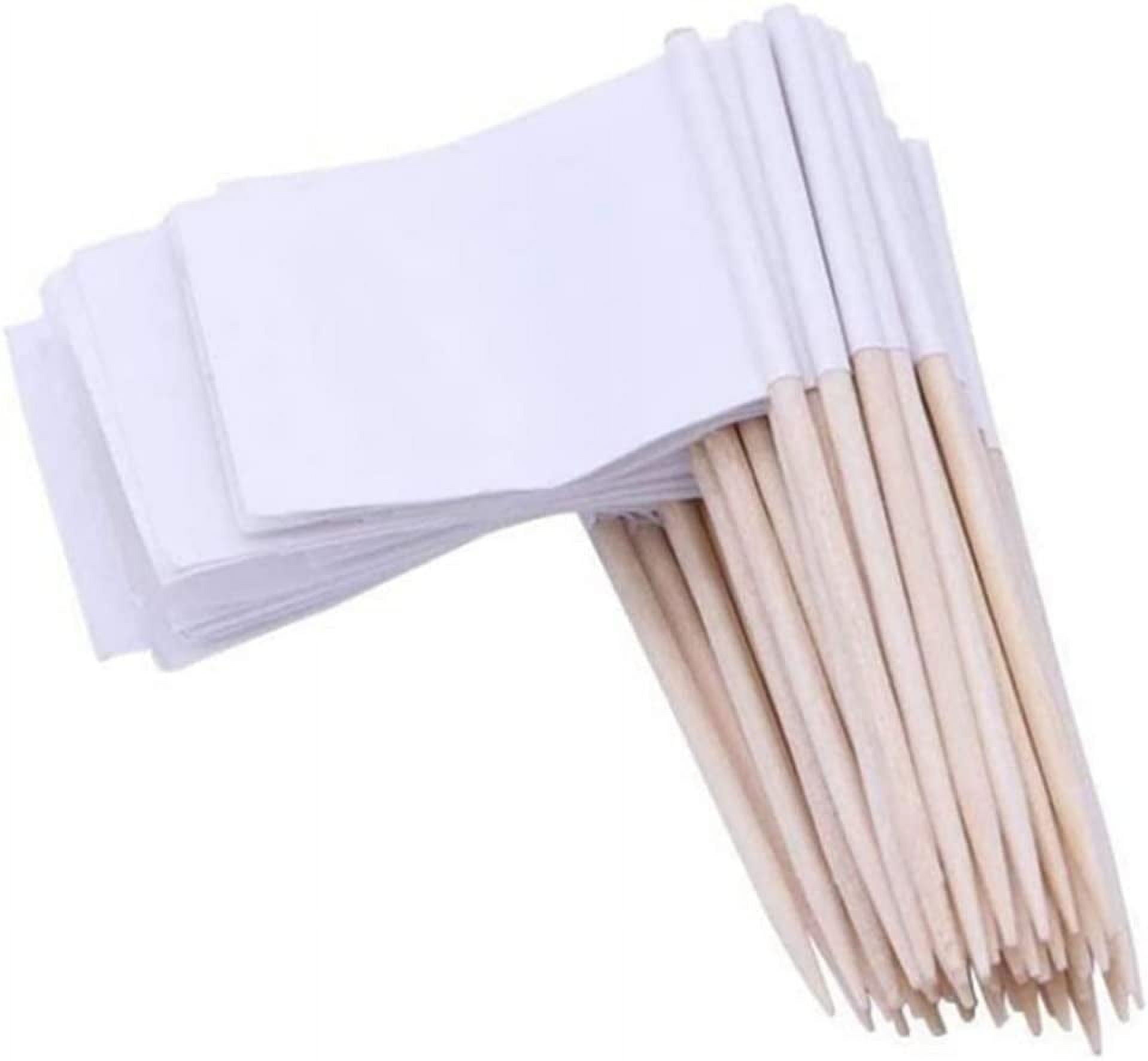 Blank Toothpick Flags White Mini Cake Markers Cupcake Topper Flags ...