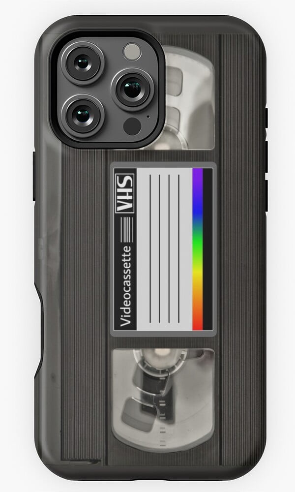 Blank VHS Retro Phone Case for iPhone 16 15 14 13 12 11 Pro Max ...