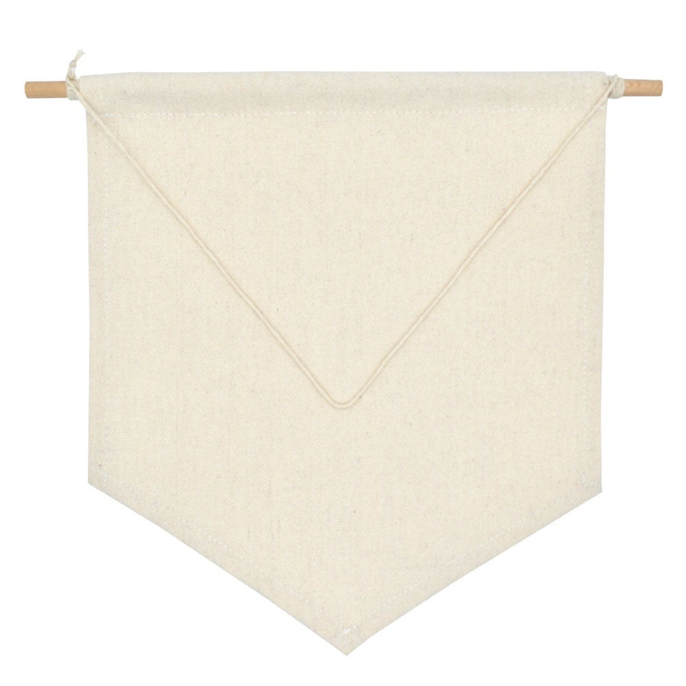 Blank Wall Canvas Banners: Wooden Dowel & Pre-Tied String Decorative ...