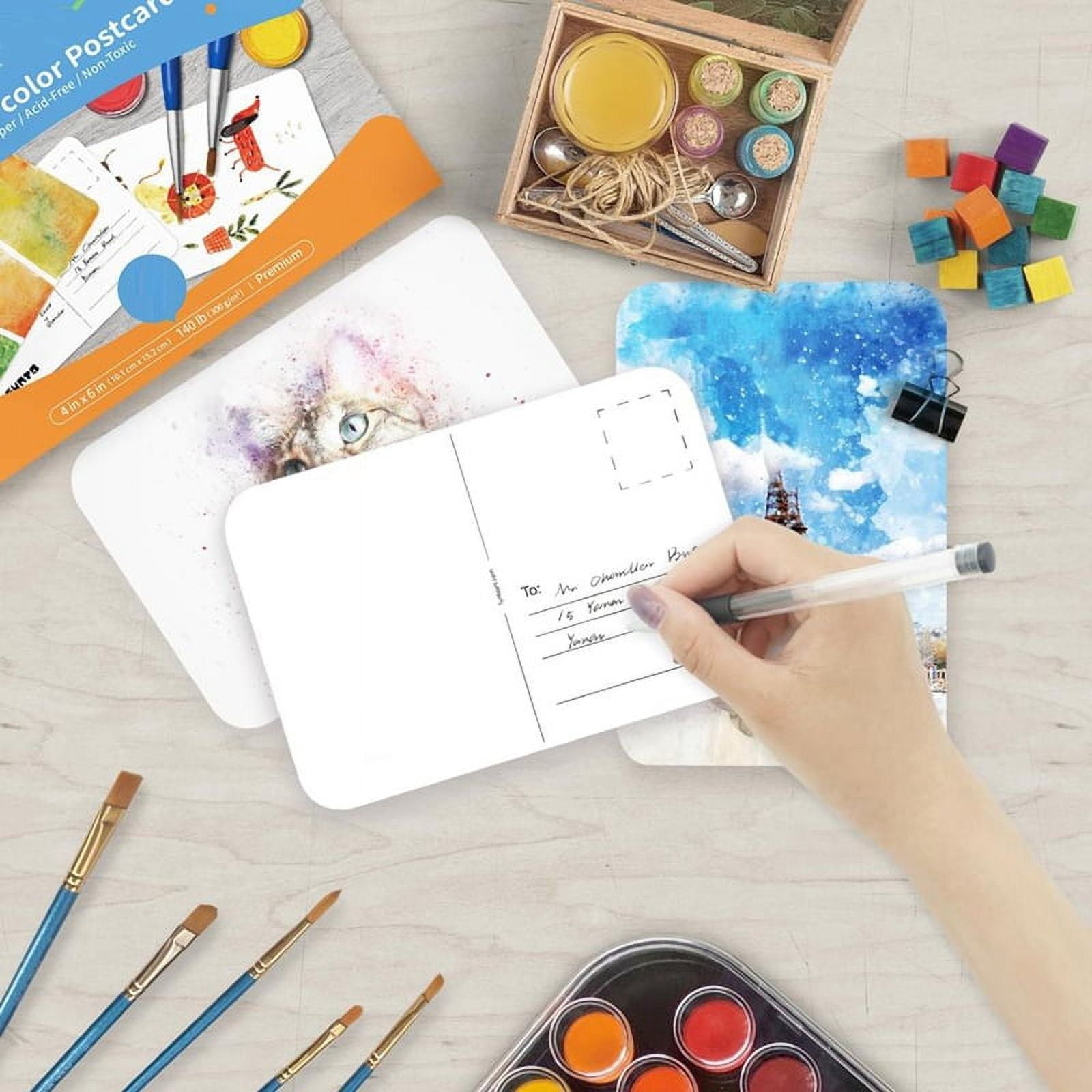 Blank Watercolor Paper Postcards,10 Cards, Acid-Free Heavyweight Art ...