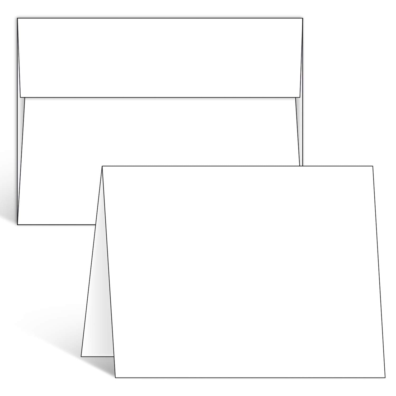 Blank White Cards and Envelopes 100 Pack, Ohuhu 5 x 7 Heavyweight ...