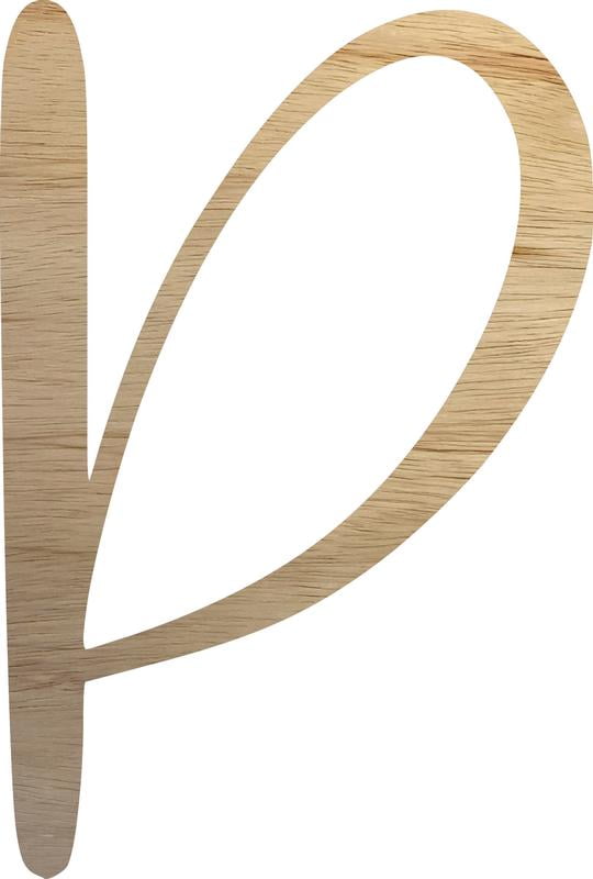 Blank Wood Craft Letter P, Wooden Alphabet Letter 8'' Tall Craft, DIY ...