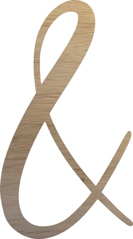 Blank Wood Craft Letter &, Wooden Alphabet Letter 8'' Tall Craft, DIY ...