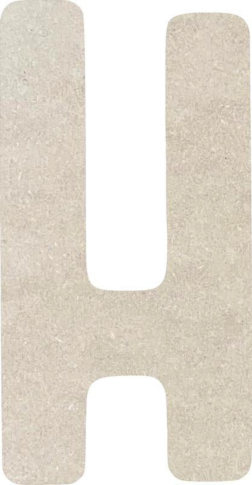 Blank Wood Letter H, Craft Alphabet 16'' Tall MDF Wall Décor, Rawles ...