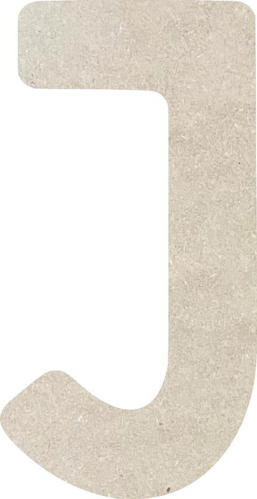 Blank Wood Letter J, Craft Alphabet 16'' Tall MDF Wall Décor, Rawles ...