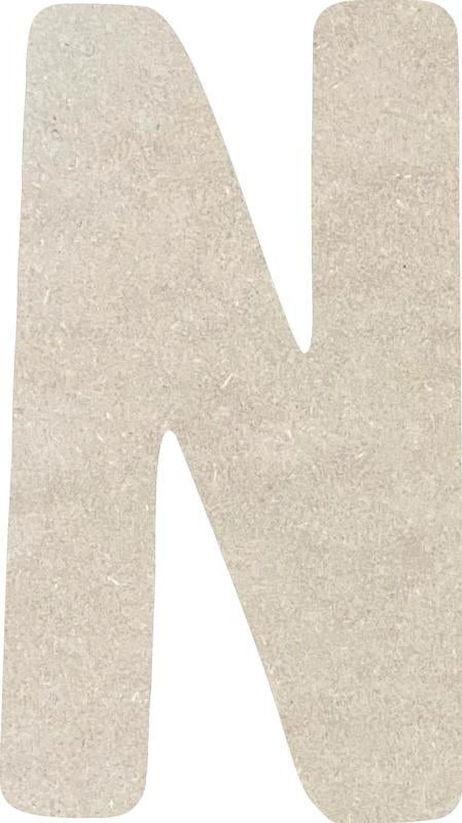 Blank Wood Letter N, Craft Alphabet 16'' Tall MDF Wall Décor, Rawles ...
