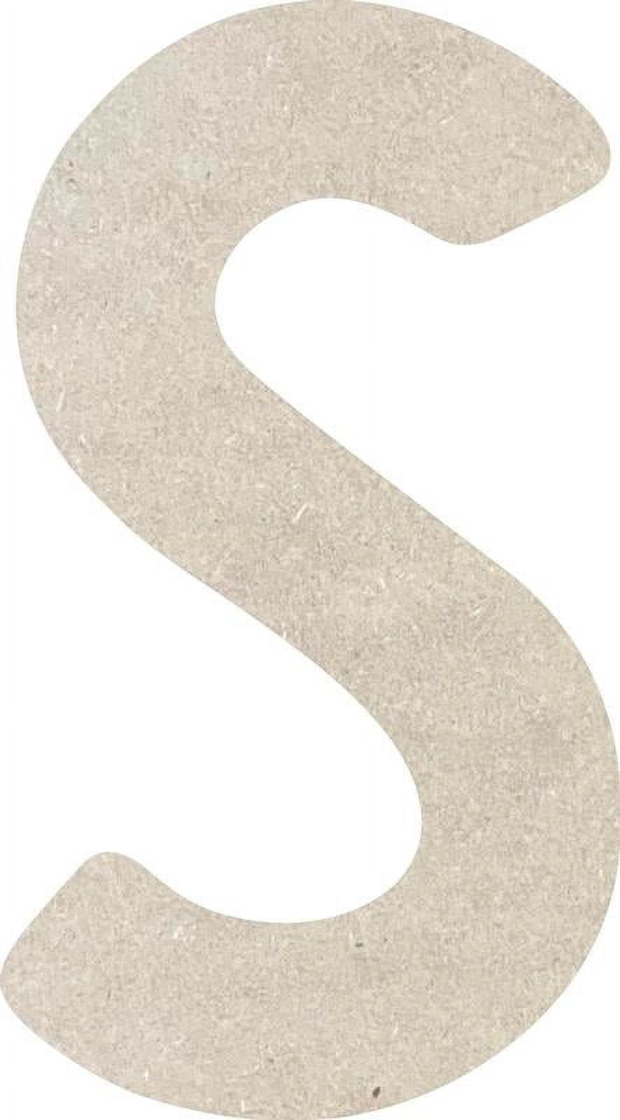 Blank Wood Letter S, Craft Alphabet 8'' Tall MDF Wall Décor, Rawles ...