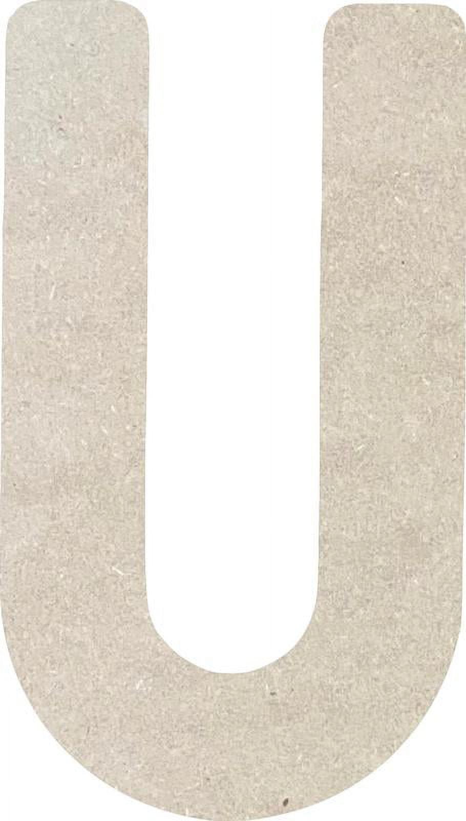 Blank Wood Letter U, Craft Alphabet 8'' Tall MDF Wall Décor, Rawles ...