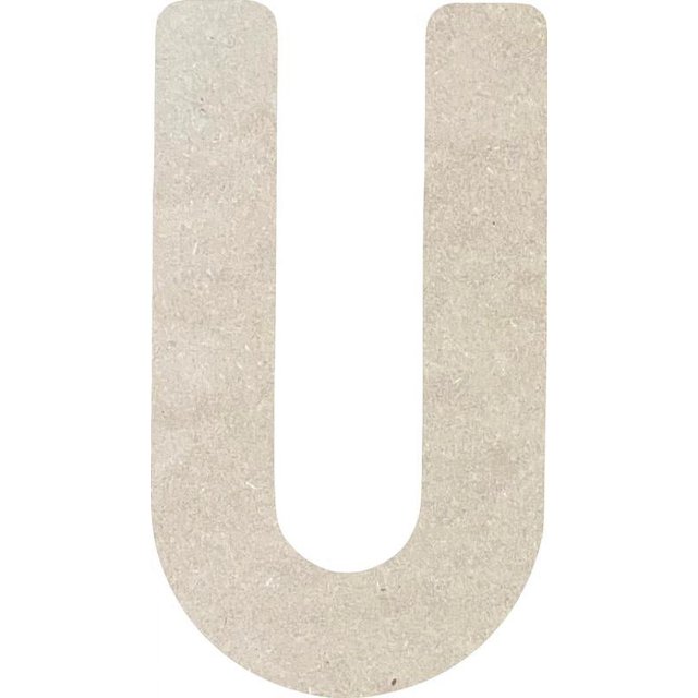 Blank Wood Letter U, Craft Alphabet 8'' Tall MDF Wall Décor, Rawles ...
