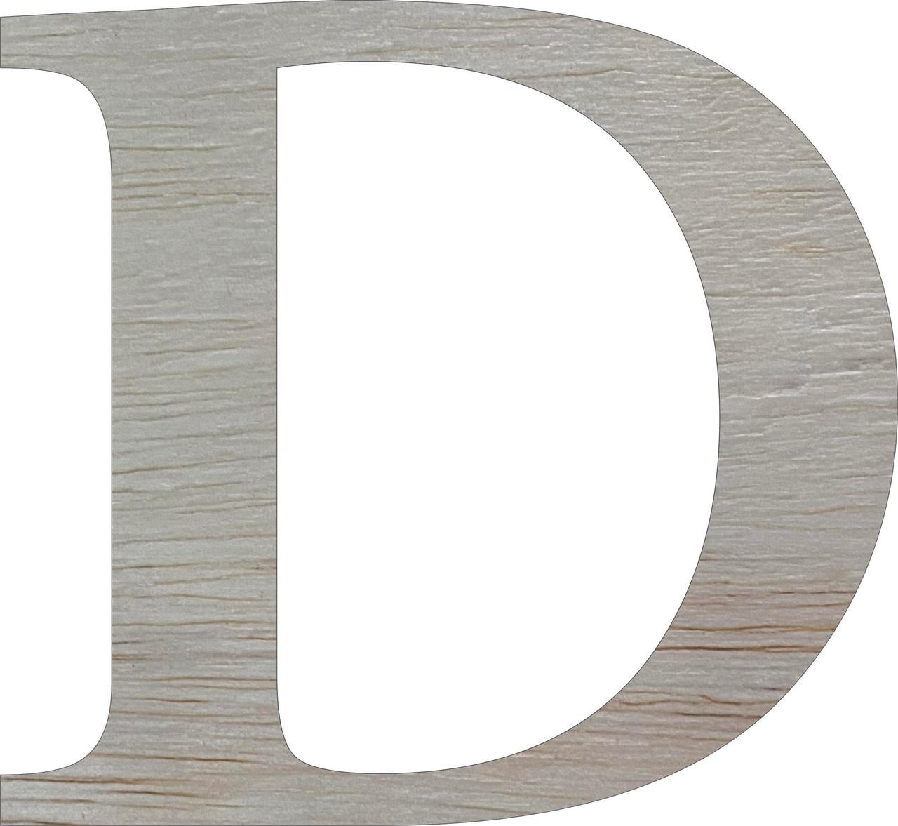 Blank Wooden 8'' Times Letter D, Paintable Craft Shape - Walmart.com