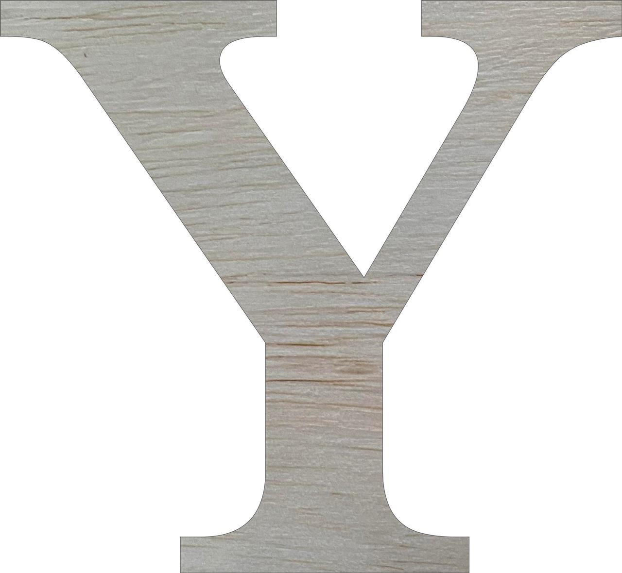 Blank Wooden 8'' Times Letter Y, Paintable Craft Shape - Walmart.com
