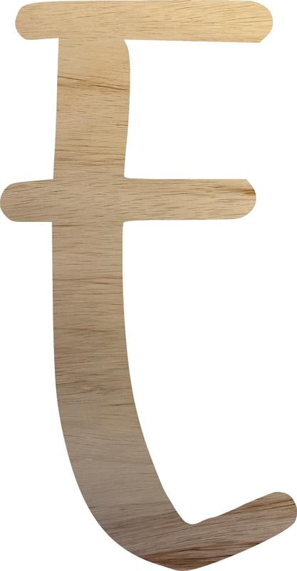Blank Wooden Craft Letter E, Unfinished 22'' Tall Wood Alphabet Letter ...