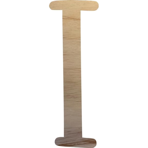 Blank Wooden Craft Letter I, Unfinished 22'' Tall Wood Alphabet Letter ...