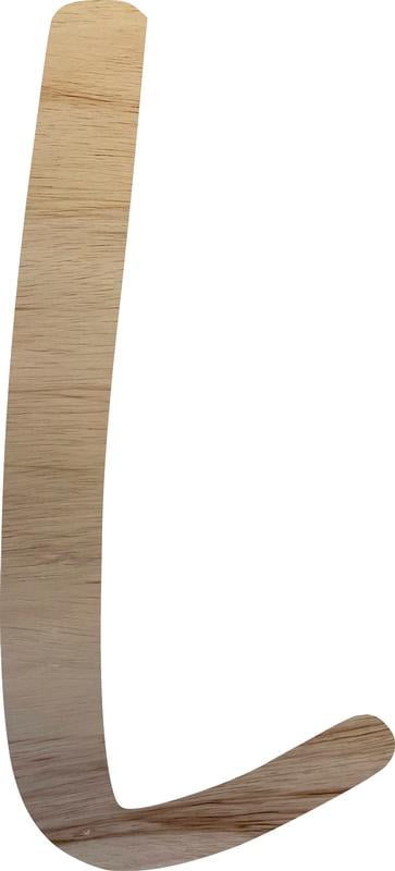 Blank Wooden Craft Letter L, Unfinished 5'' Tall Wood Alphabet Letter ...