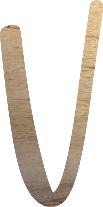 Blank Wooden Craft Letter V, Unfinished 12'' Tall Wood Alphabet Letter ...