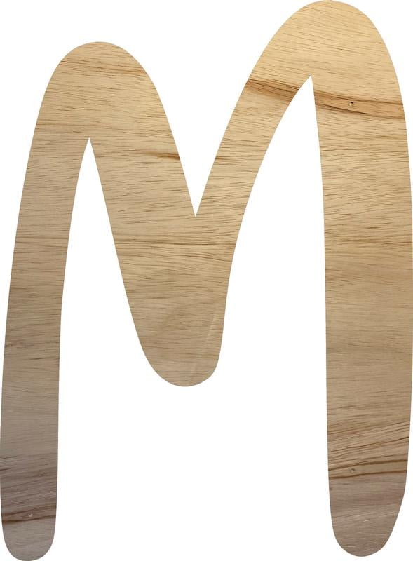 Blank Wooden Craft Letters, Wood Alphabet 8'' Tall Letter M, Jacklin ...