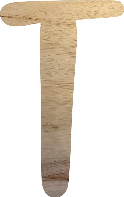 Blank Wooden Craft Letters, Wood Alphabet 8'' Tall Letter T, Jacklin ...