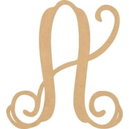 Acrylic Letter N Script, 3'' Tall Fluorescent Orange Alphabet Craft ...